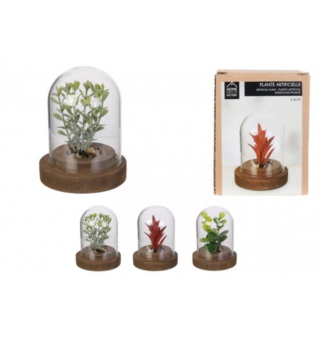 CLOCHE DECORATIVE PLANTE ARTIFICIELLE|Grossiste | Forest Distribution